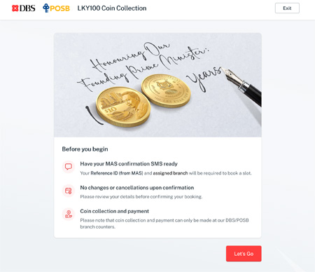 Successful LKY100 Commemorative Coin applicants assigned to DBS/POSB ...